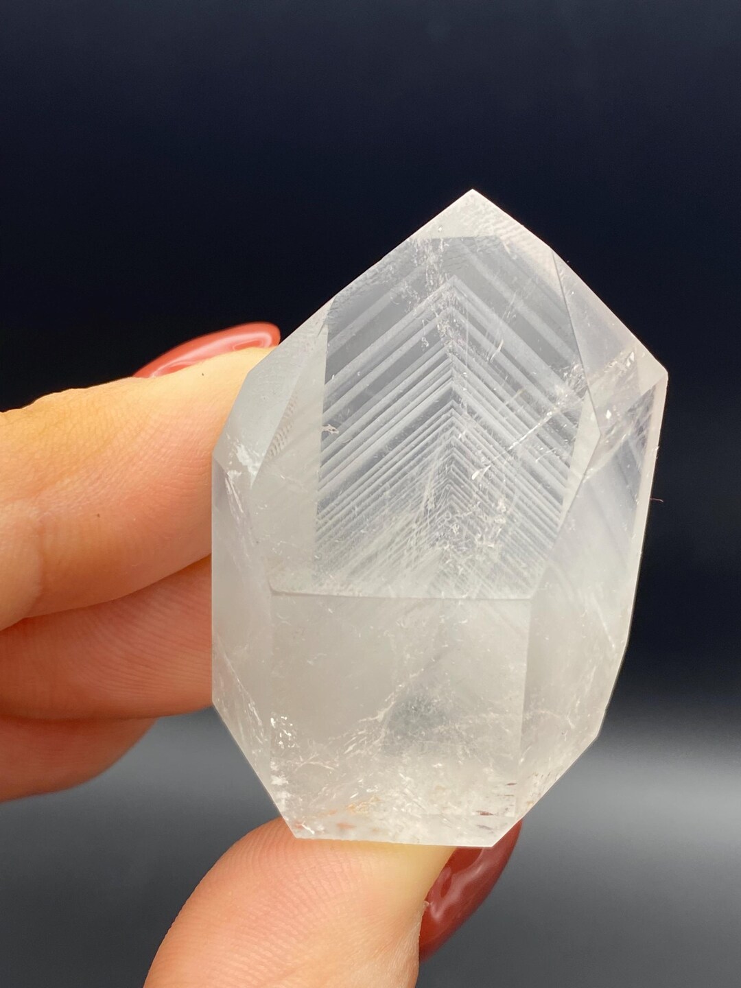 Natural Brazilian Phantom Quartz Pyramid Phantom Crystal Healing ...