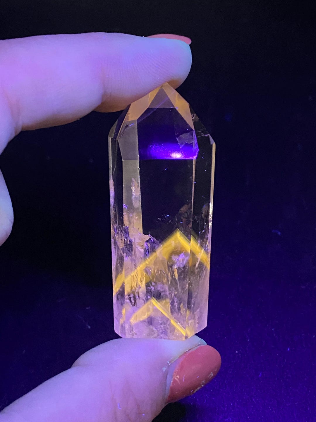 UV Phantom Powellite Amethyst Quartz Tower Brazilian Rainbow Crystal ...