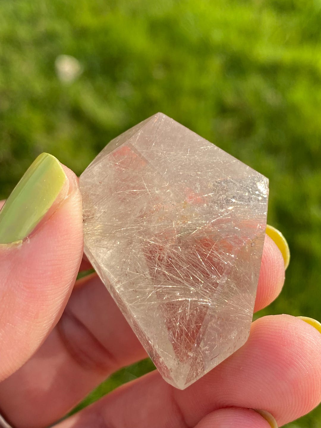 Rare Silver Rutilated Natural Polished Crystal Freeform From Brazil - Etsy