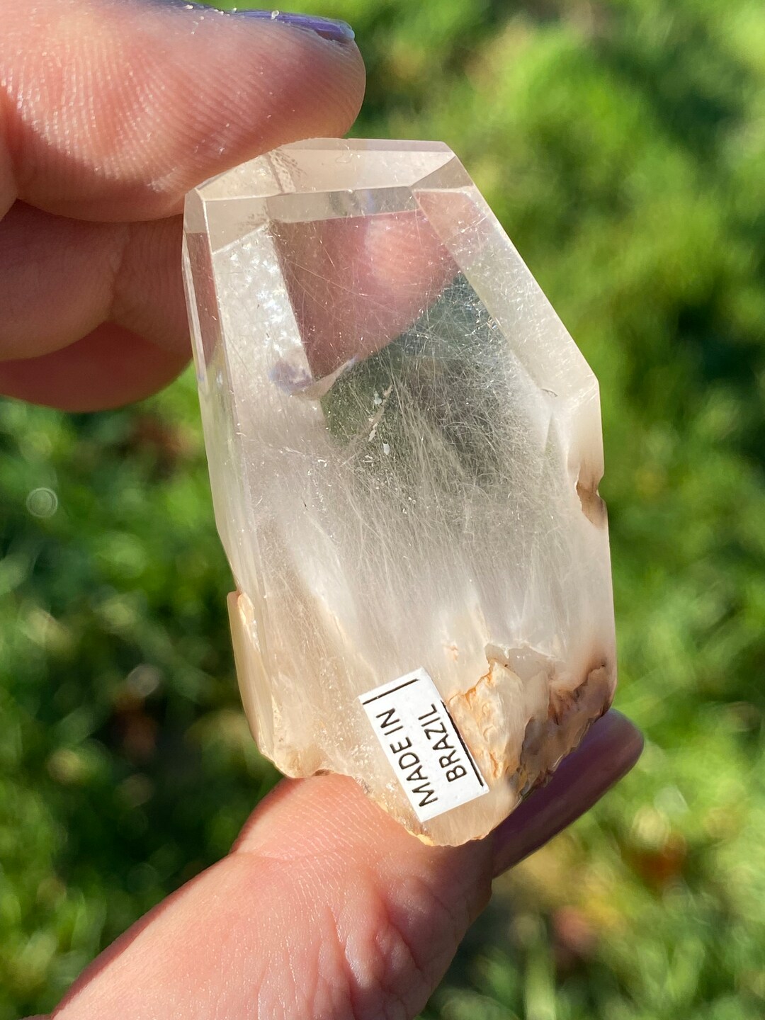 Rare Silver White Amphibole Angel Wings Silver Hair Quartz High Quality ...