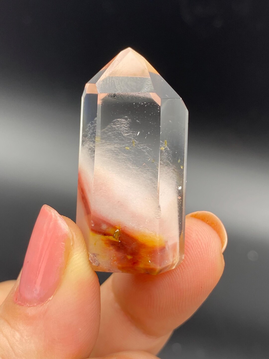 Rare Pink Amphibole Angel Wings Quartz High Quality Polished Tower ...