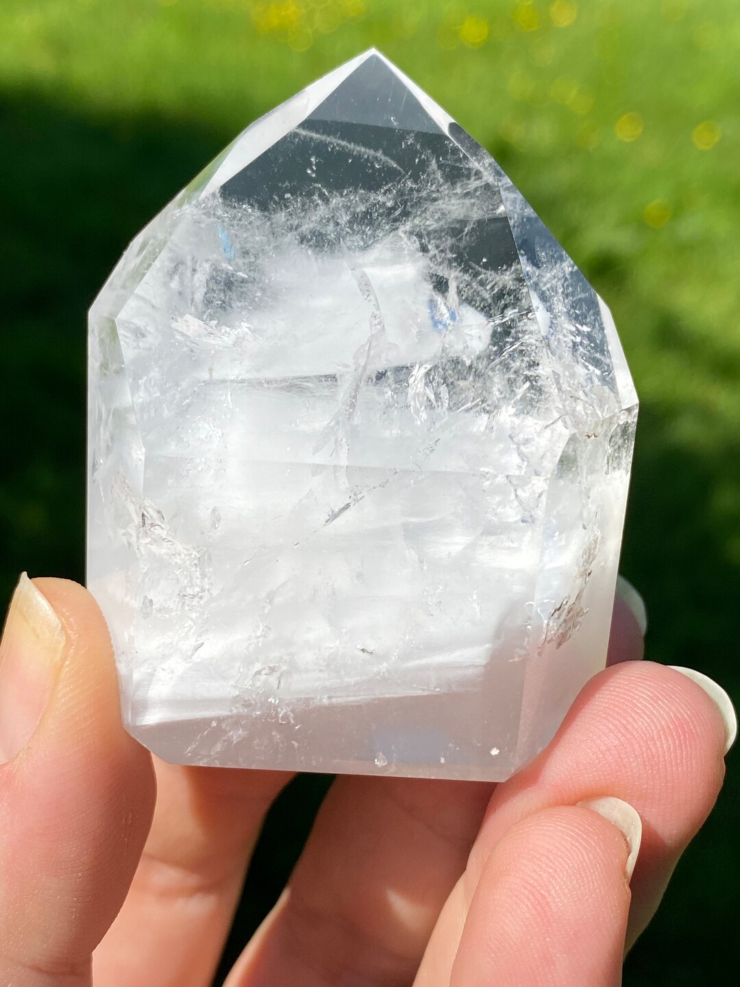 Rare White Amphibole Angel Wings Phantom Quartz Tower - Brazilian ...