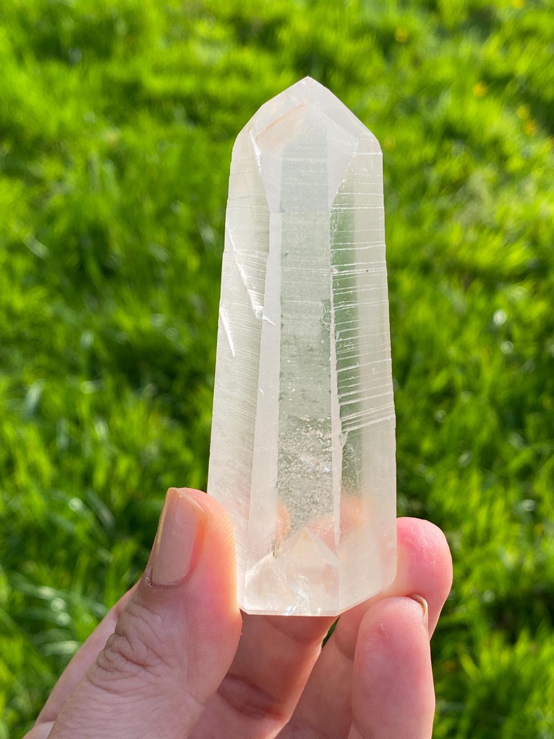 Real Phantom Lemurian Seed Quartz Crystal Semi Polished Tower From ...