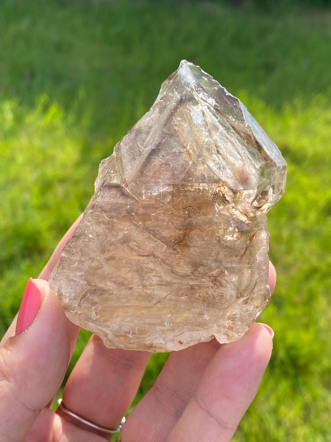 Natural Smoky Skeletal Elestial Jacare Quartz Crystal - Brazil - Etsy