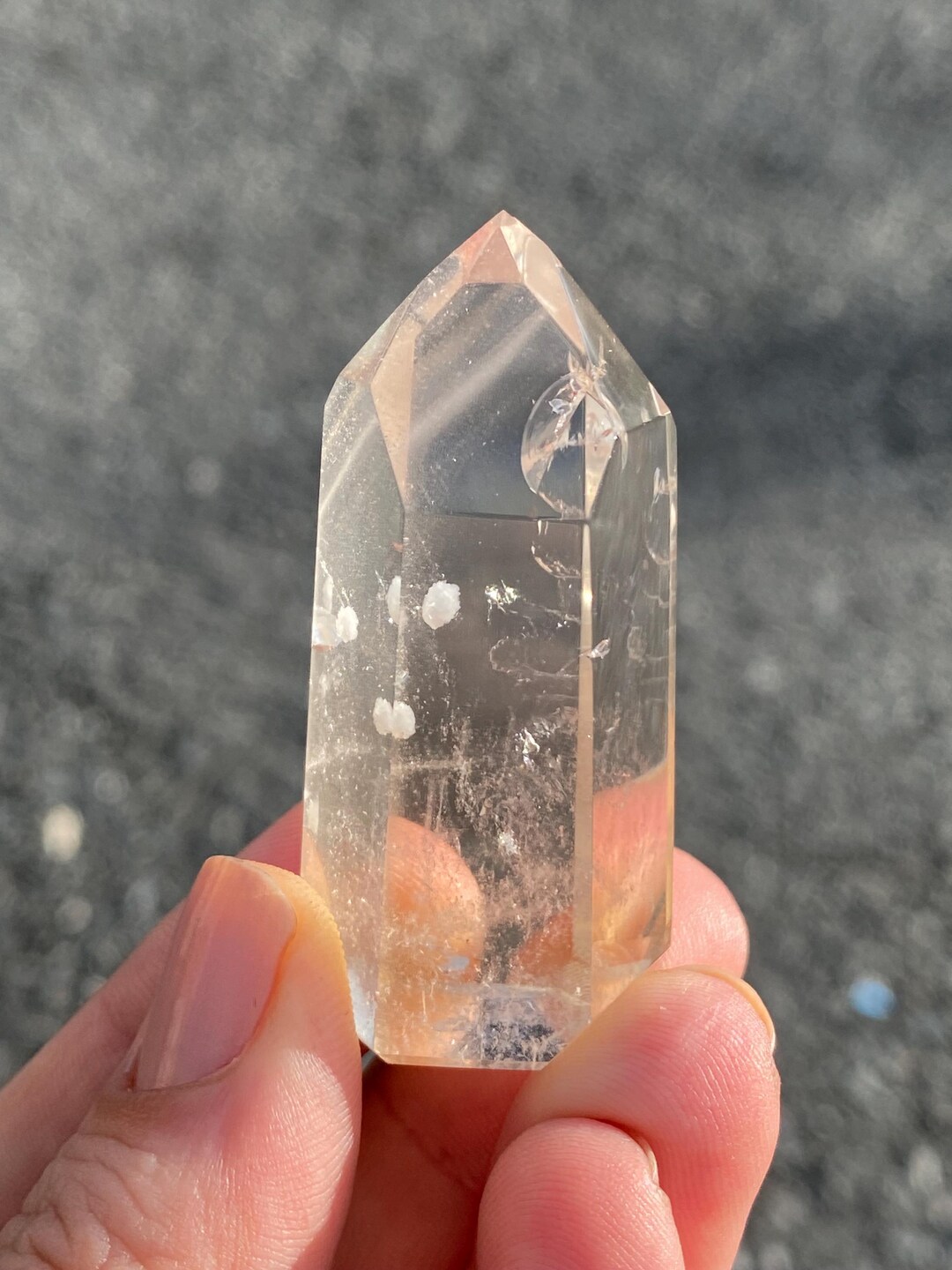 Very Rare Inclusions Phanthom Quartz Crystal Polished Point From Brazil ...