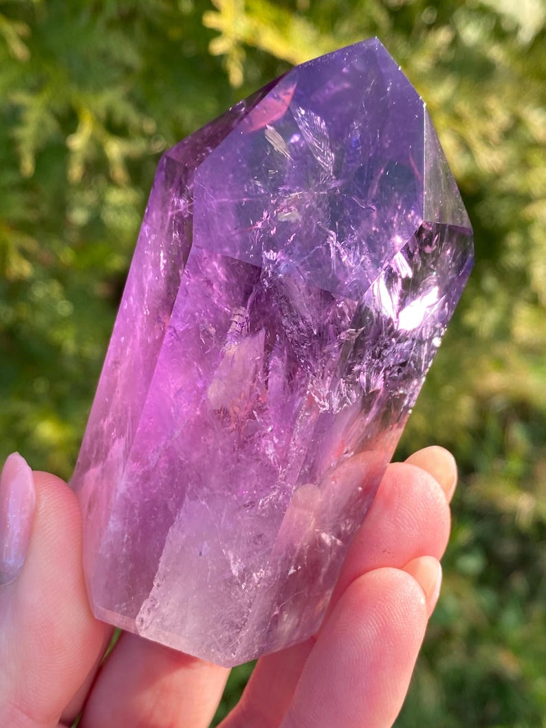 Deep Purple Bahia Amethyst Tower Point High Quality Brazilian Crystal ...