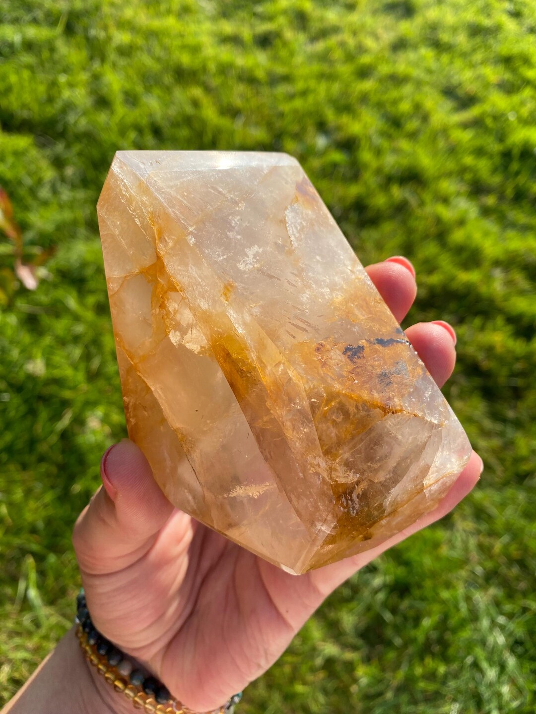 XL Golden Healer Quartz Freeform - Polished Crystal From Brazil - Etsy
