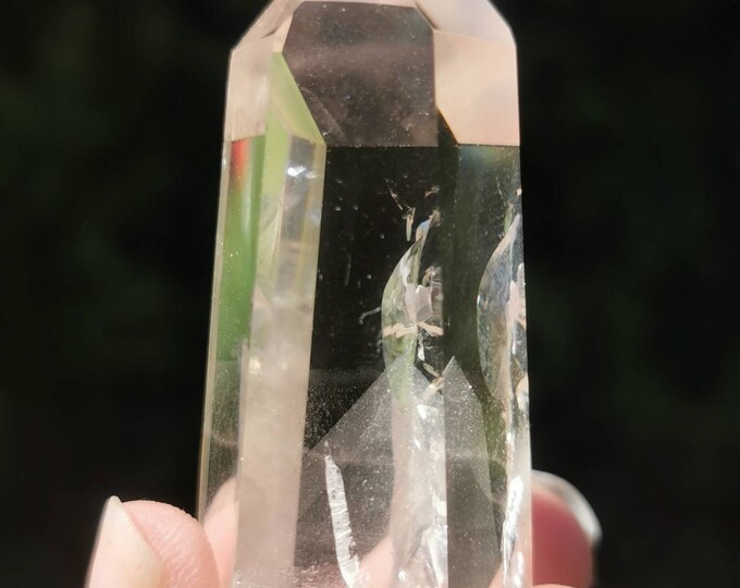 Natural Brazilian Phantom Pyramid Quartz Crystal Healing Polished Point ...