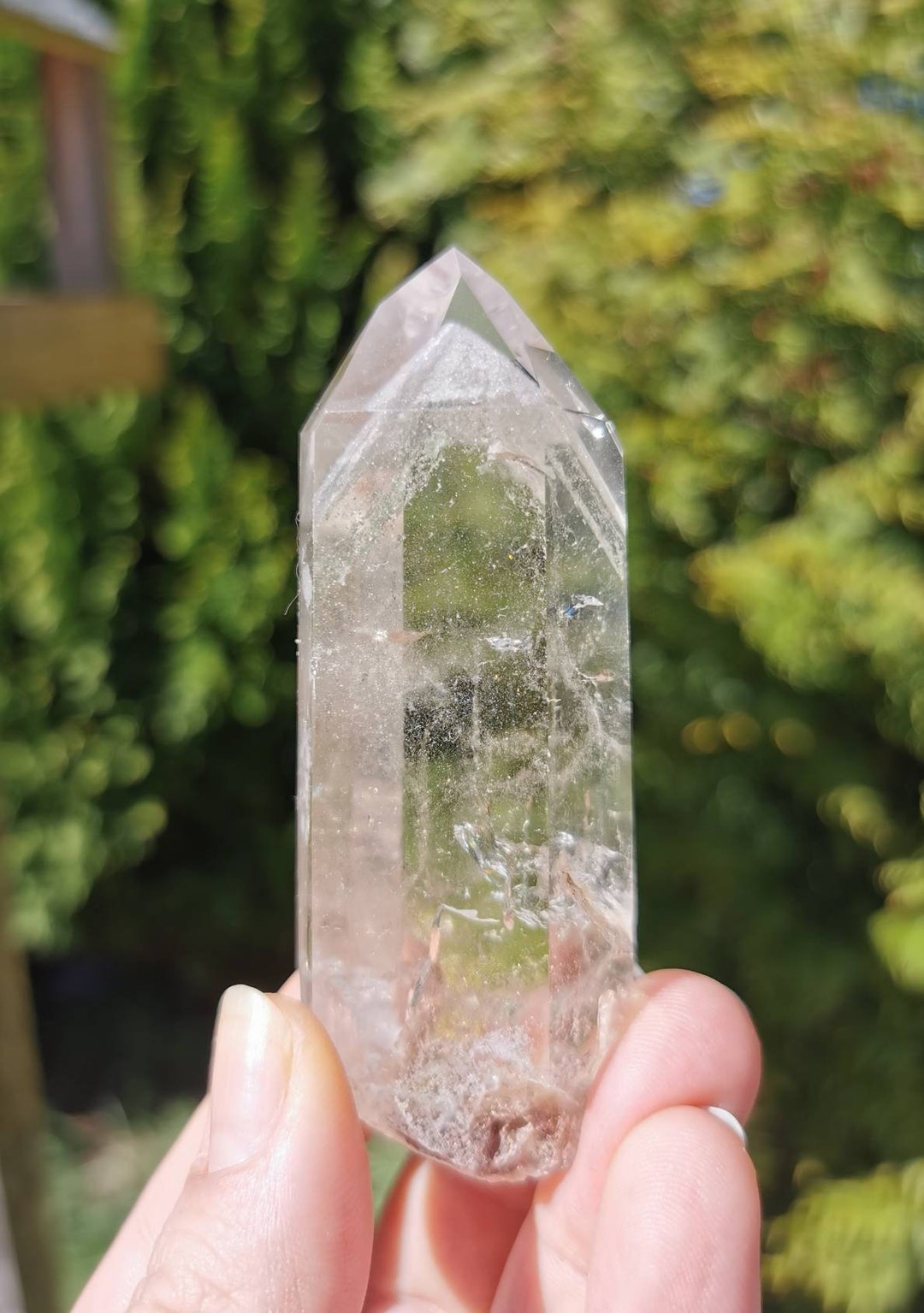Natural Brazilian Phantom Pyramid Quartz Crystal Healing Polished Point ...