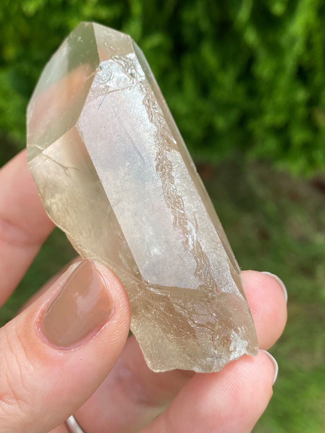 Lightning Strike With Phantom Pyramid Smoky Smokey Quartz Crystal From ...