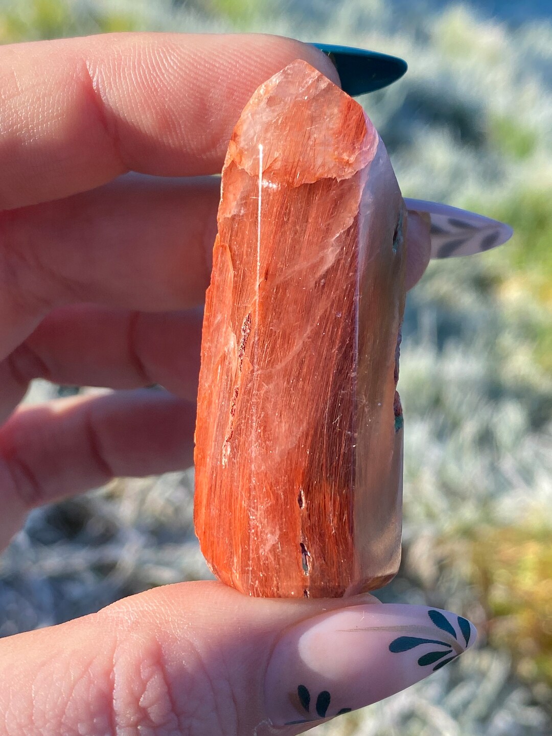 Rare Amphibole Angel Wings Quartz High Quality Semi-polished Point From ...