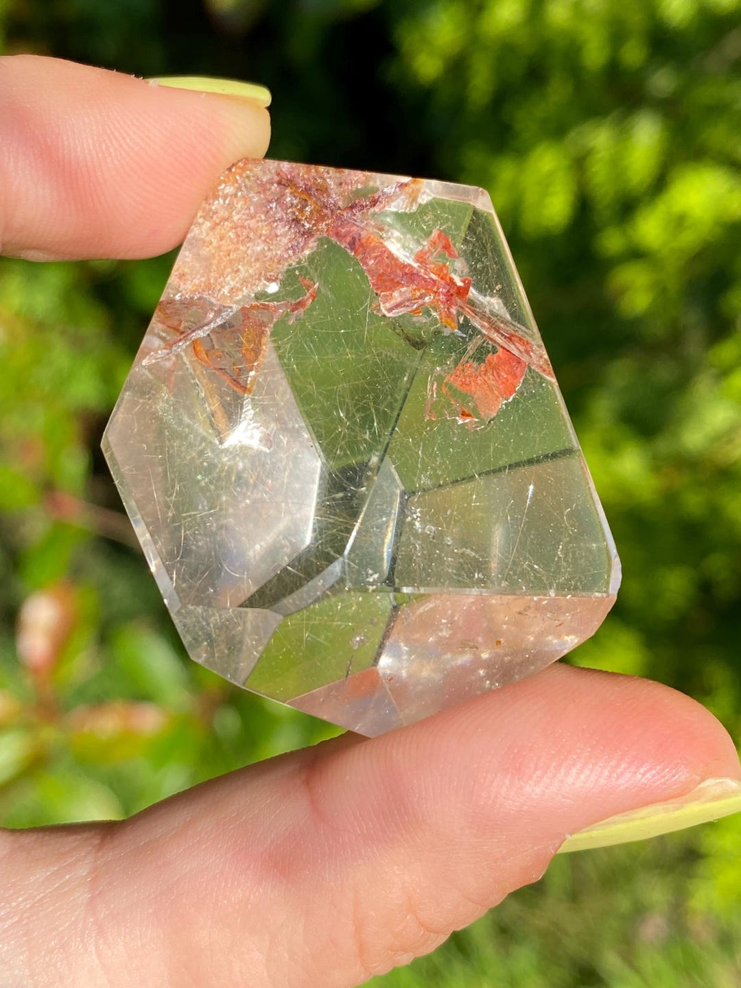 Natural High Quality Iron Oxide Rutile Quartz Inclusions Freeform From ...