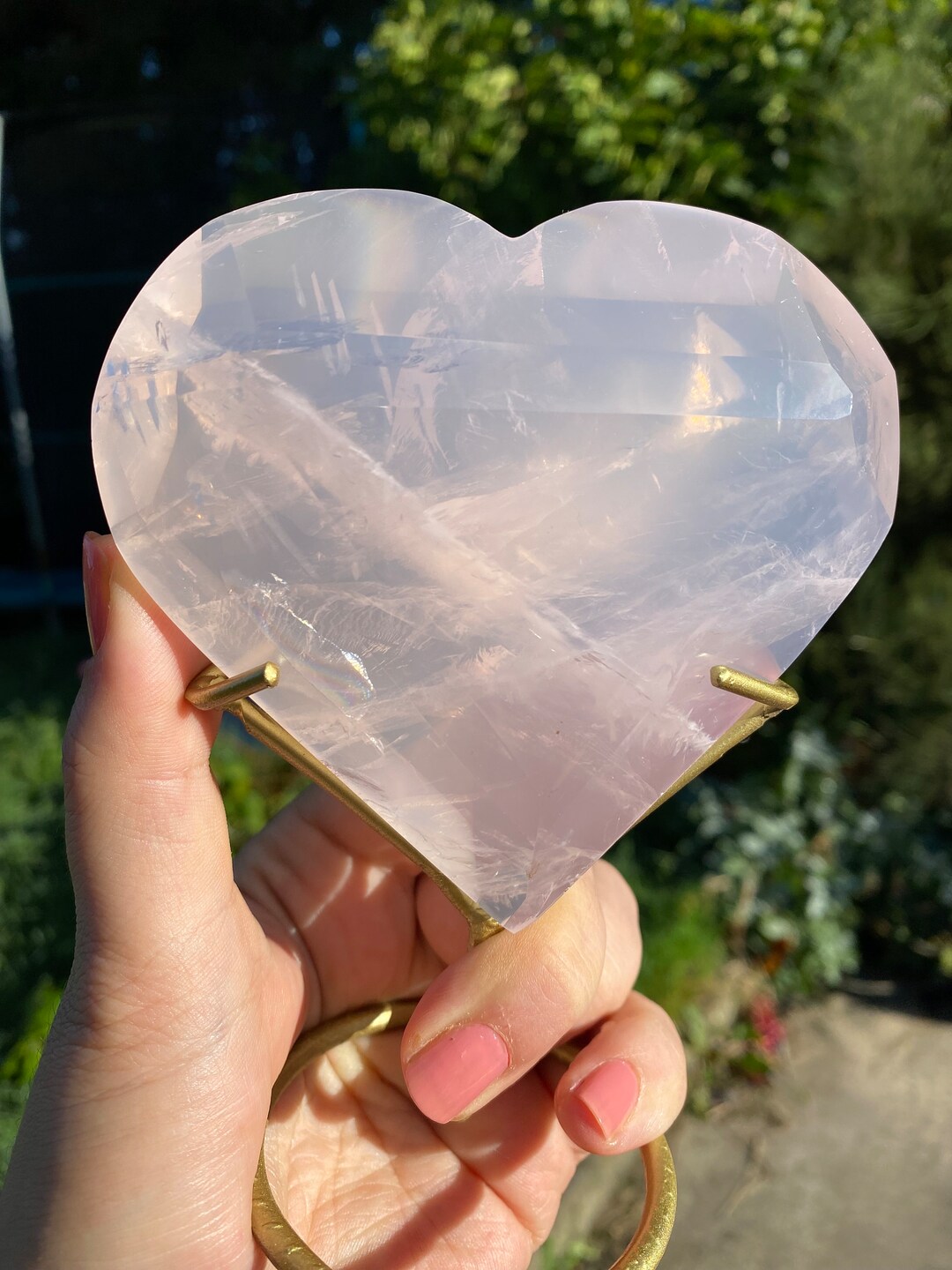 XL AAA Super Gemmy Rainbow Bahia Rose Quartz Rare Candy Pink - Etsy