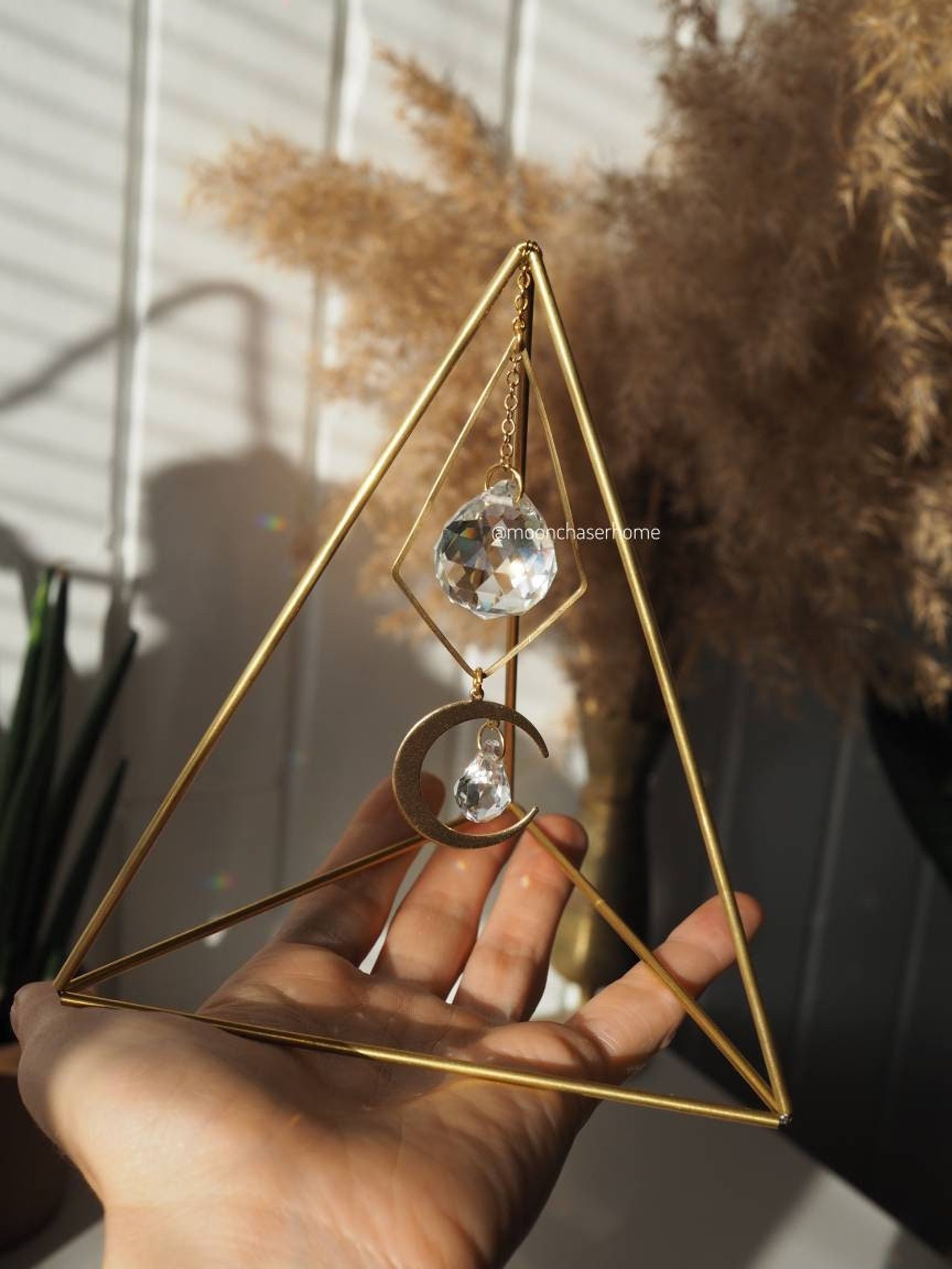 Mira&moon Triangle Suncatcher Desk Decor Prism Rainbow - Etsy