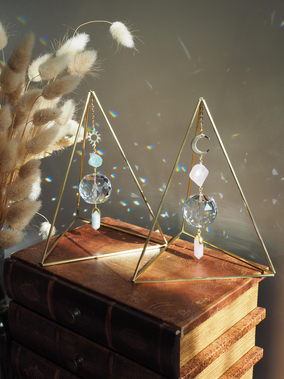 Tabletop Suncatcher Prism Triangle Suncatcher Crystal Decor- Ramini - Etsy