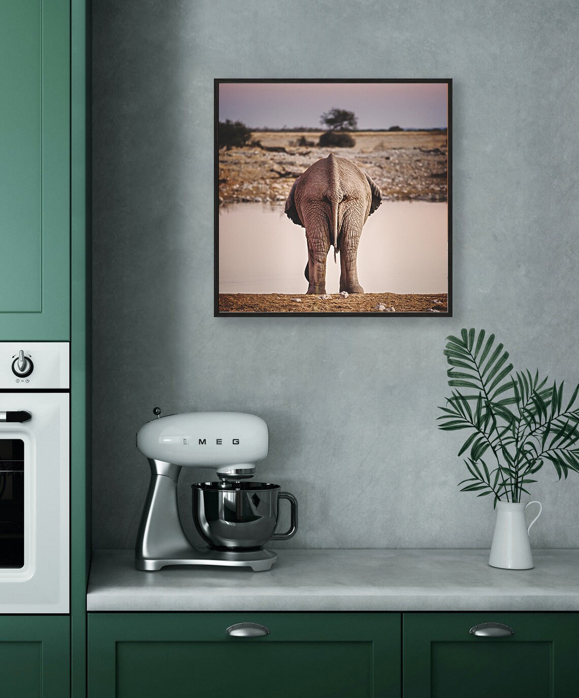 Square Animal Print Elephant Printable African Animal - Etsy