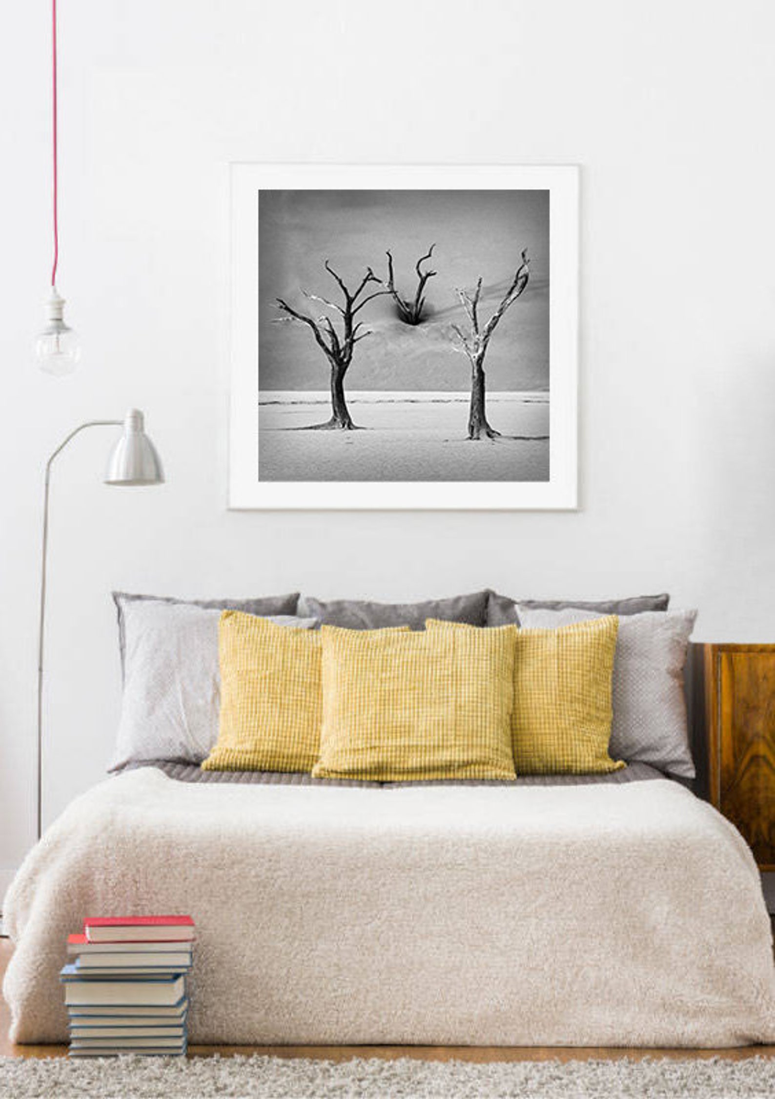 Desert Printable Dry Trees Wall Art Digital Download Black - Etsy