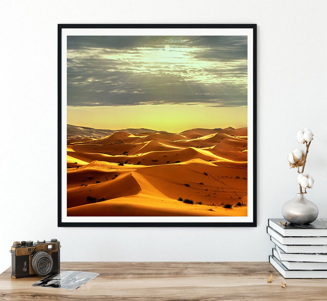 Desert and Clouds Printable Sahara Square Print Instant - Etsy
