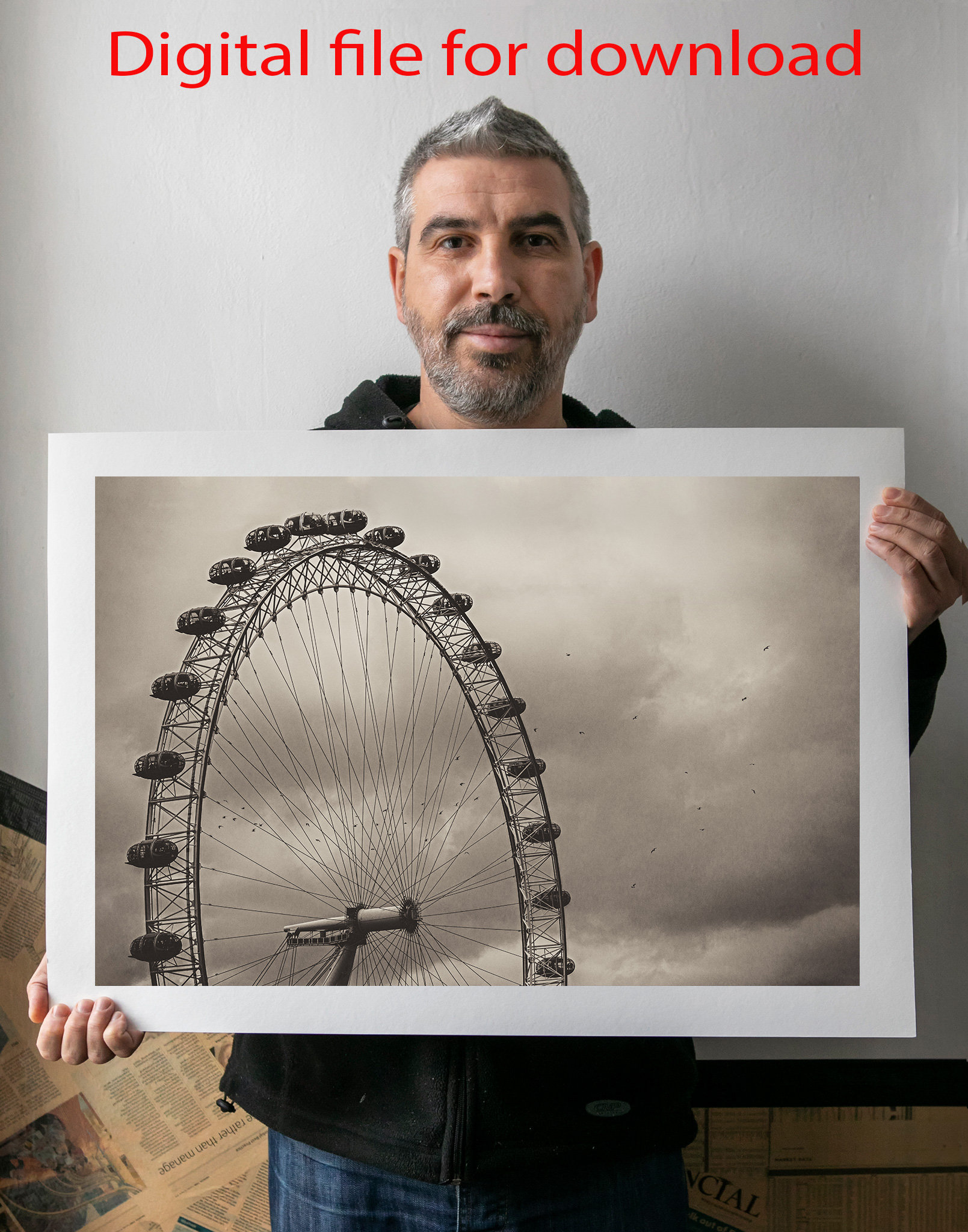 London Eye Poster London Printable Fine Art Photography - Etsy