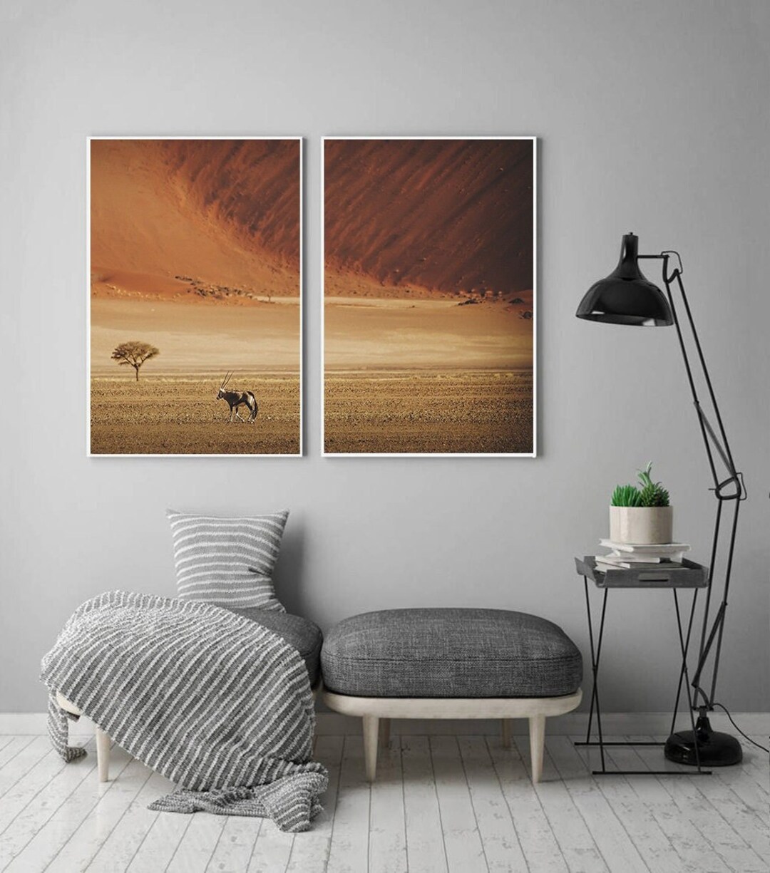 Desert Printable, Oryx Gazellе Antelope Poster, Set of 2 Prints ...