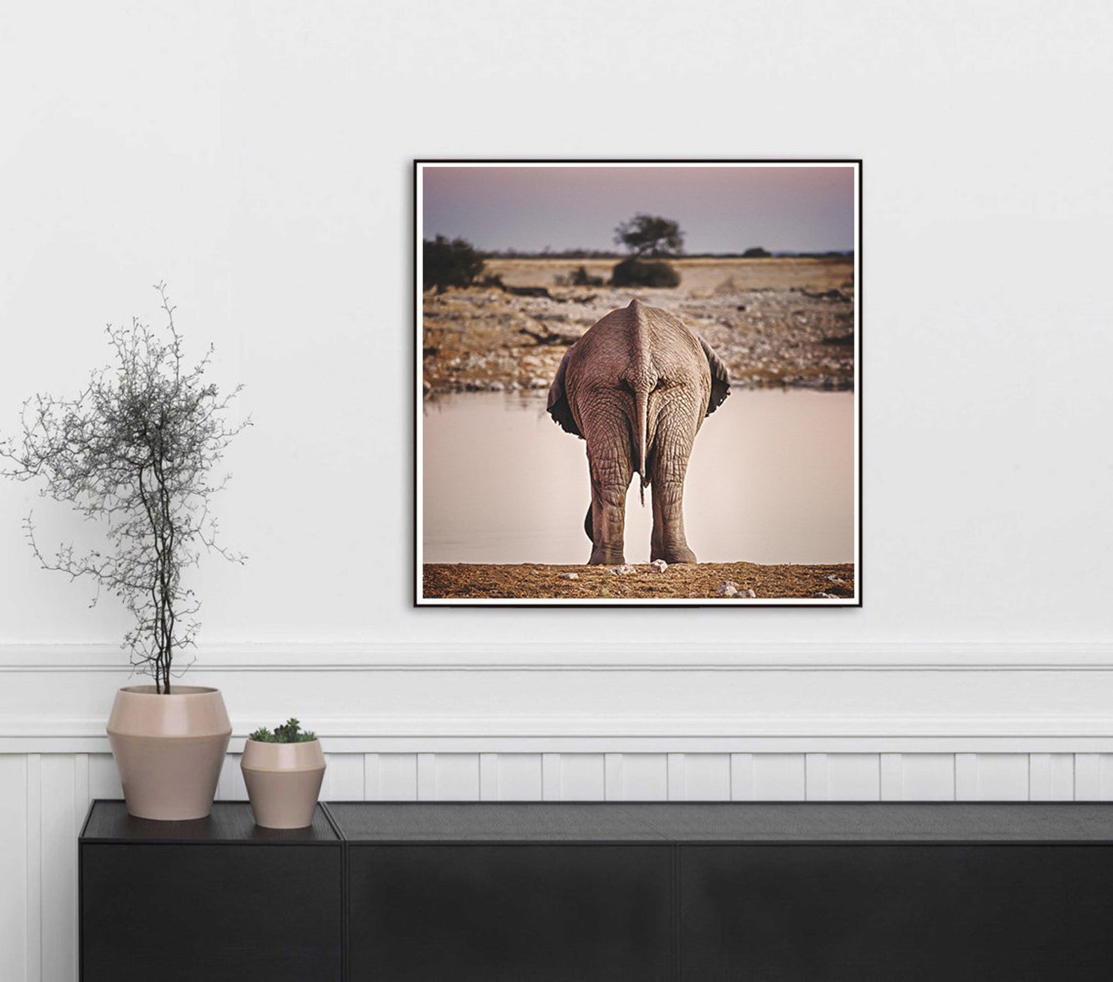 Square Animal Print Elephant Printable African Animal - Etsy