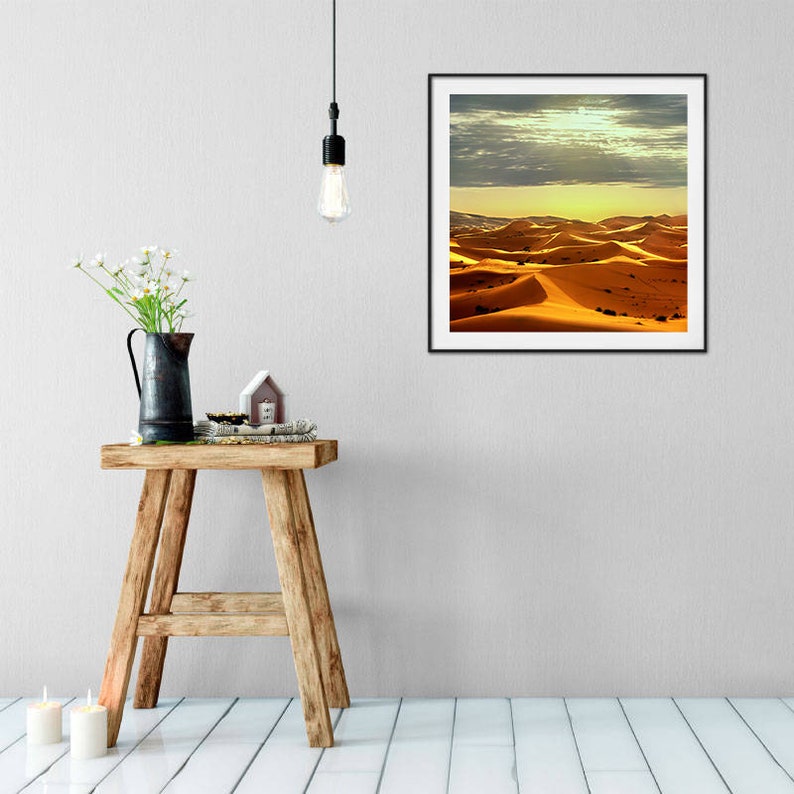 Desert and Clouds Printable Sahara Square Print Instant - Etsy
