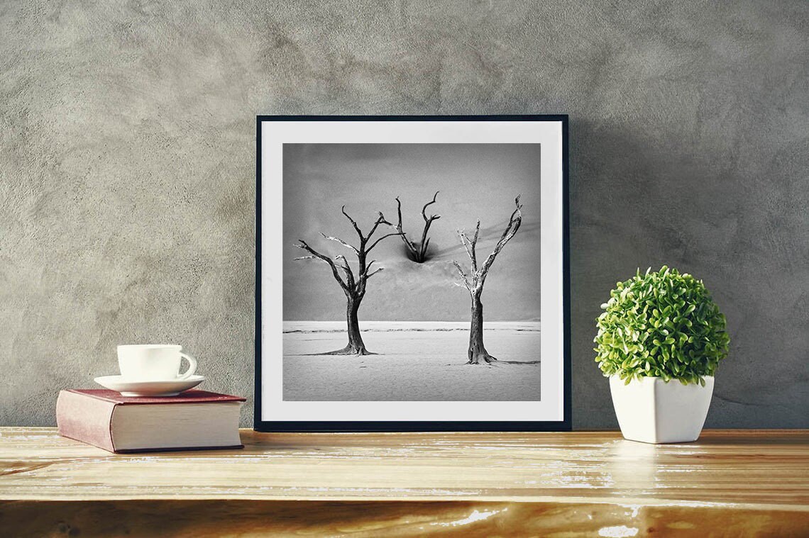 Desert Printable Dry Trees Wall Art Digital Download Black - Etsy