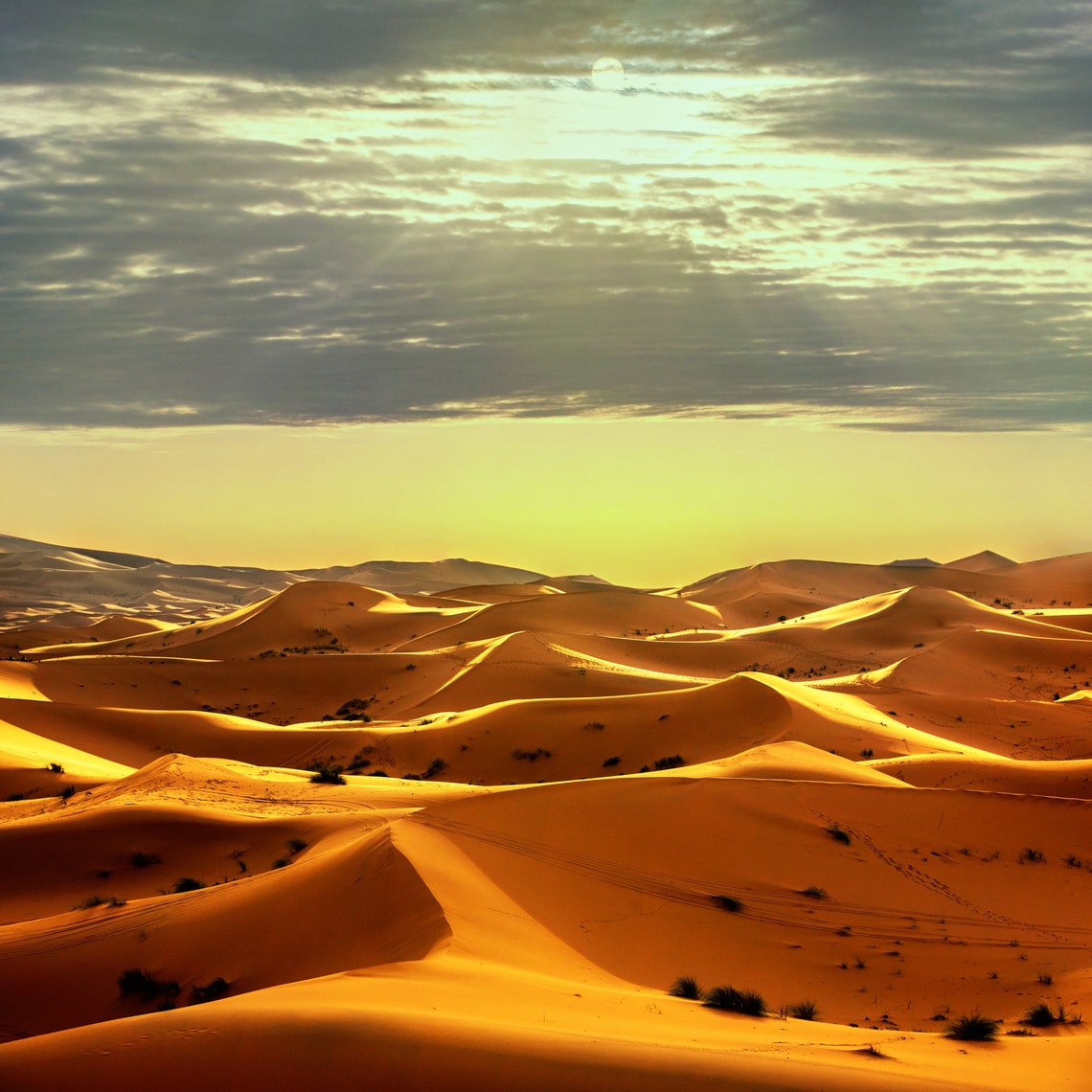 Desert and Clouds Printable Sahara Square Print Instant - Etsy