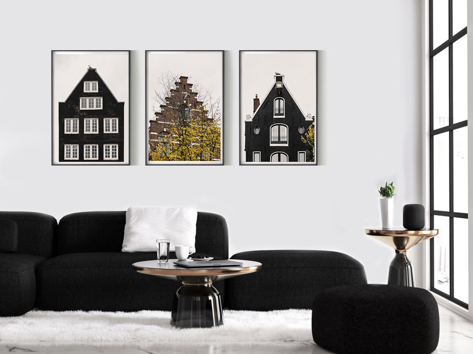 Amsterdam Printable Classic Dutch Buildings Wall Art Set of - Etsy