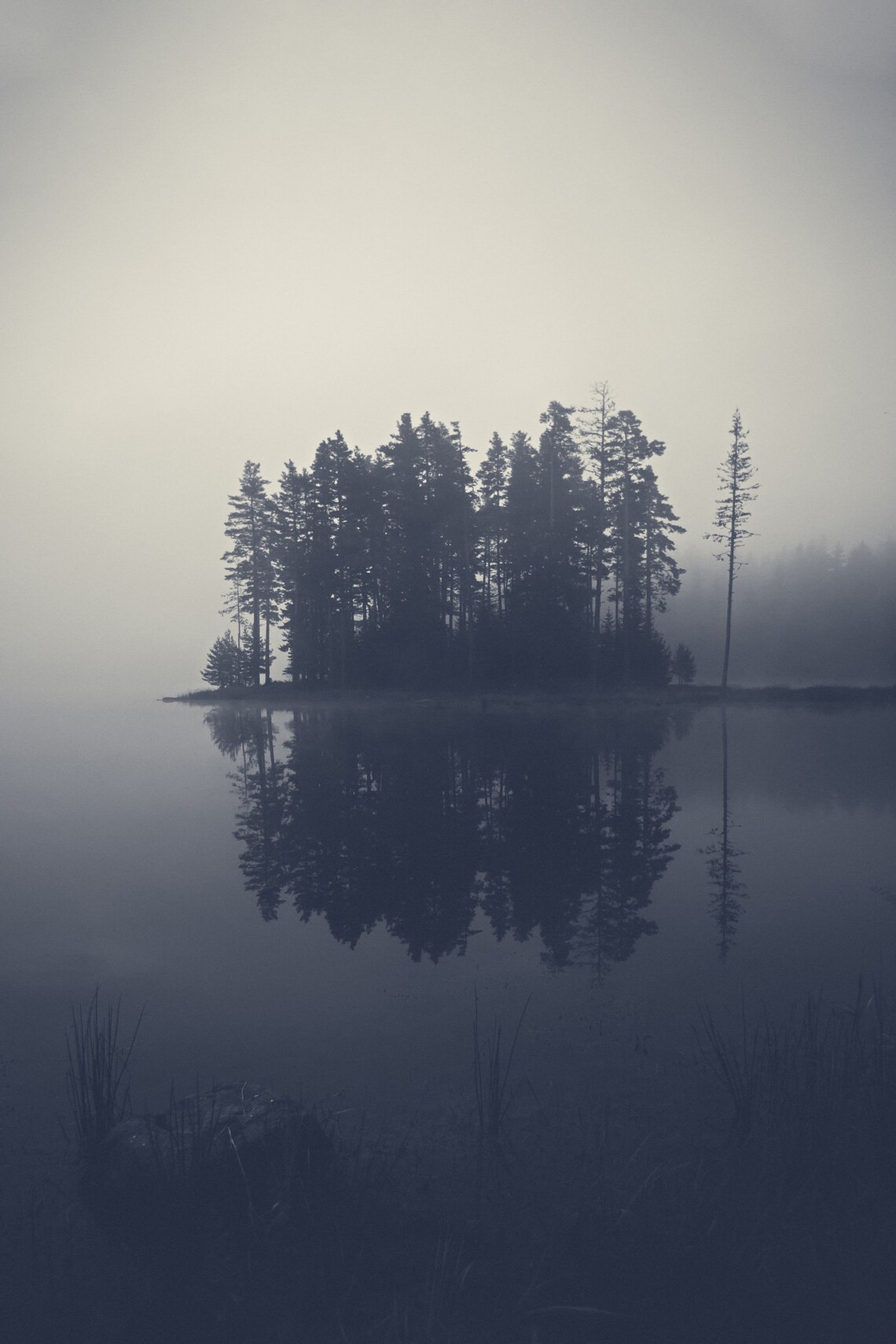 Mountain Lake Printable Foggy Coastal Print Instant - Etsy