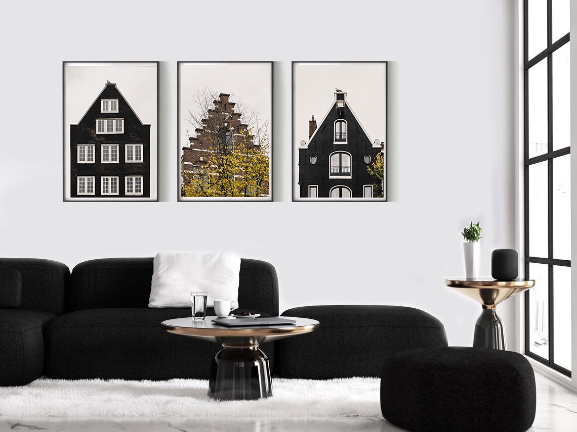 Amsterdam Printable Classic Dutch Buildings Wall Art Set of - Etsy