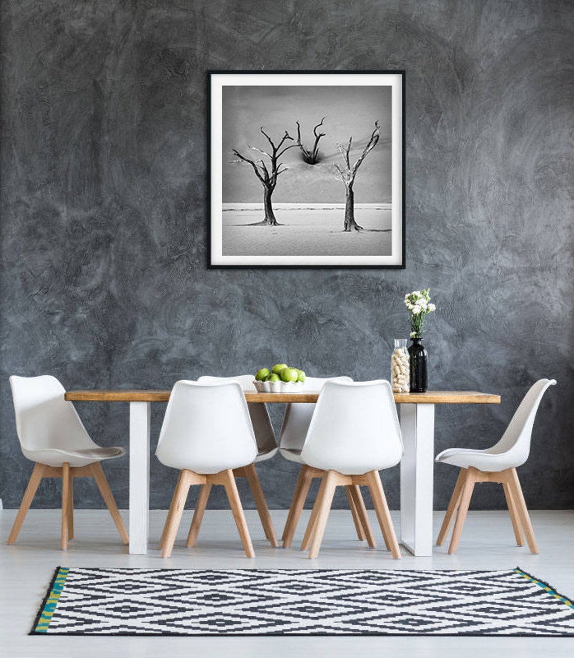 Desert Printable Dry Trees Wall Art Digital Download Black - Etsy