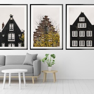 Amsterdam Printable, Classic Dutch Buildings Wall Art, Set of 3 Prints ...
