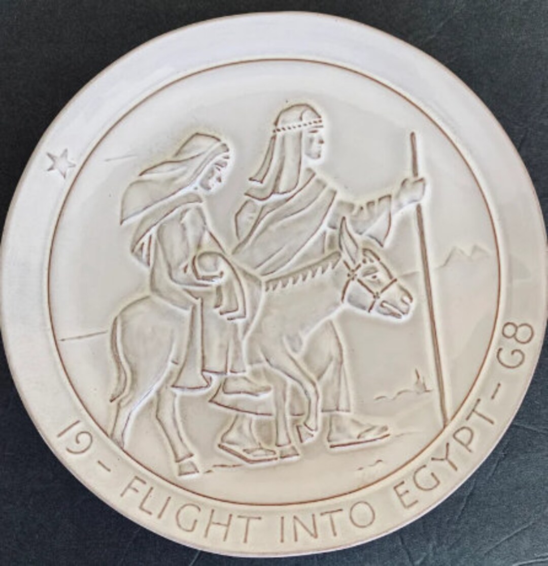 Frankoma Pottery Flight Into Egypt Plate 1968 - Etsy