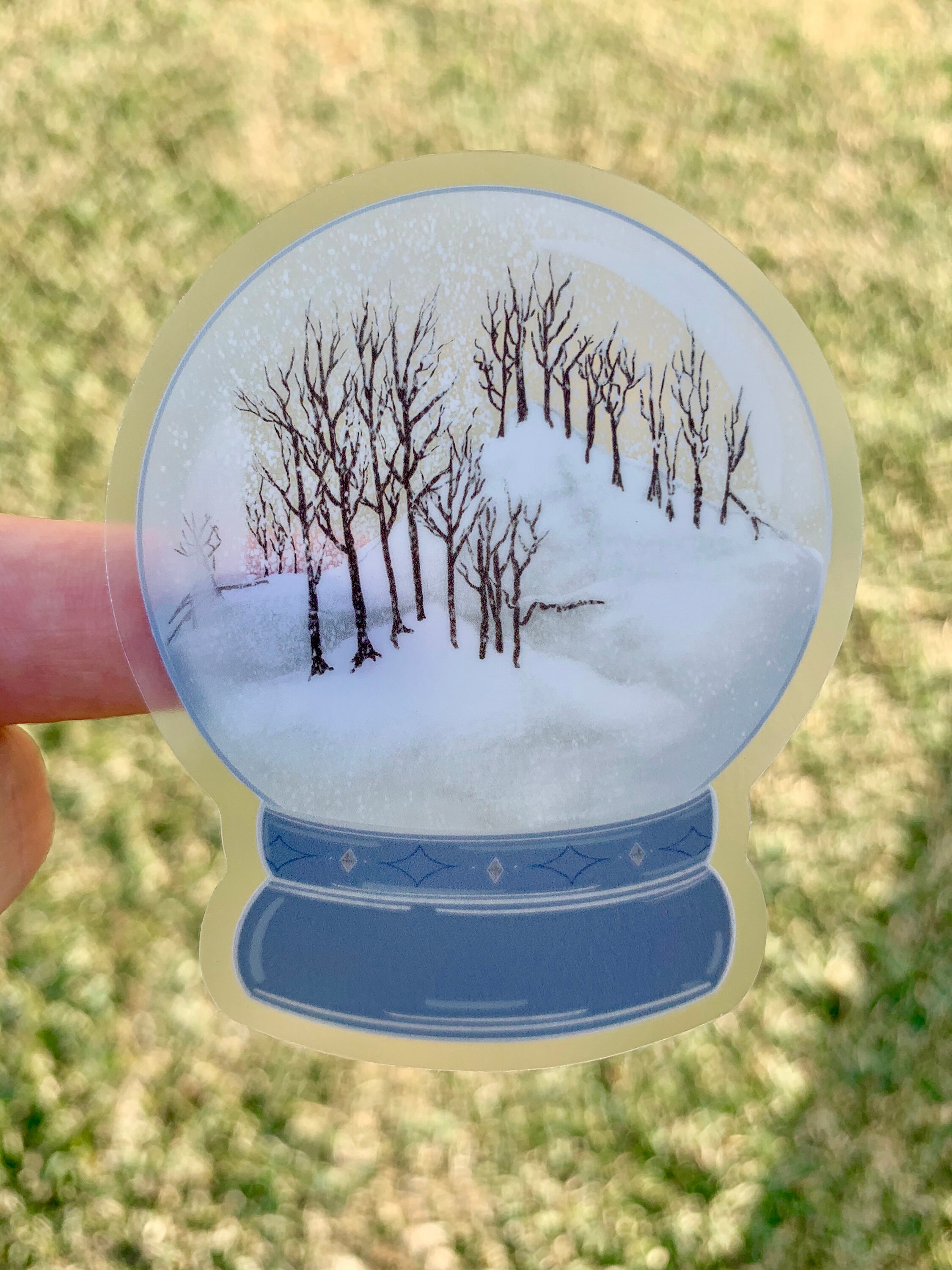 Snowglobe Sticker Waterproof Sticker Hydroflask Sticker Die - Etsy