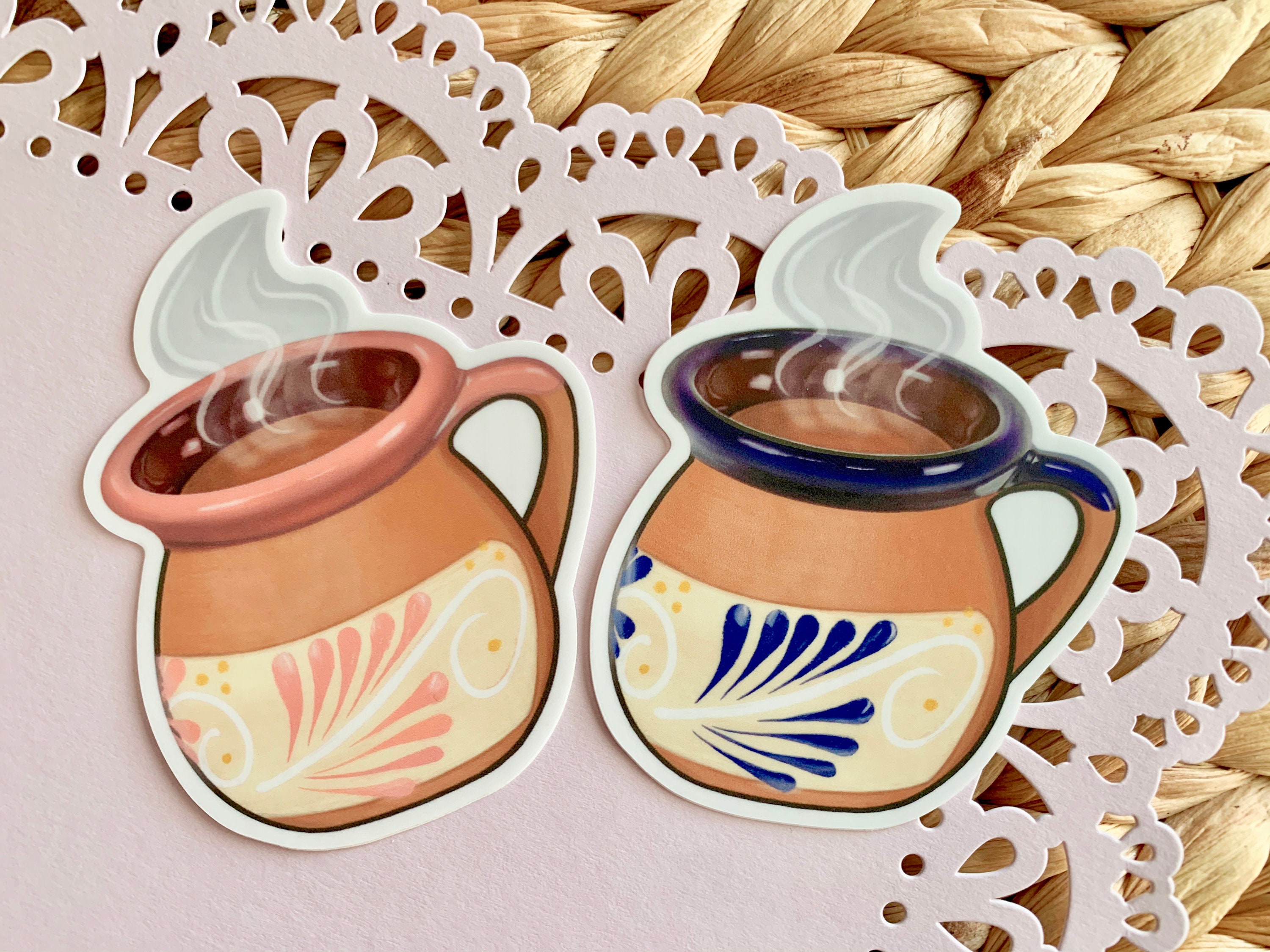 Cantarito Cafecito Sticker, Waterproof Vinyl Die Cut - Etsy