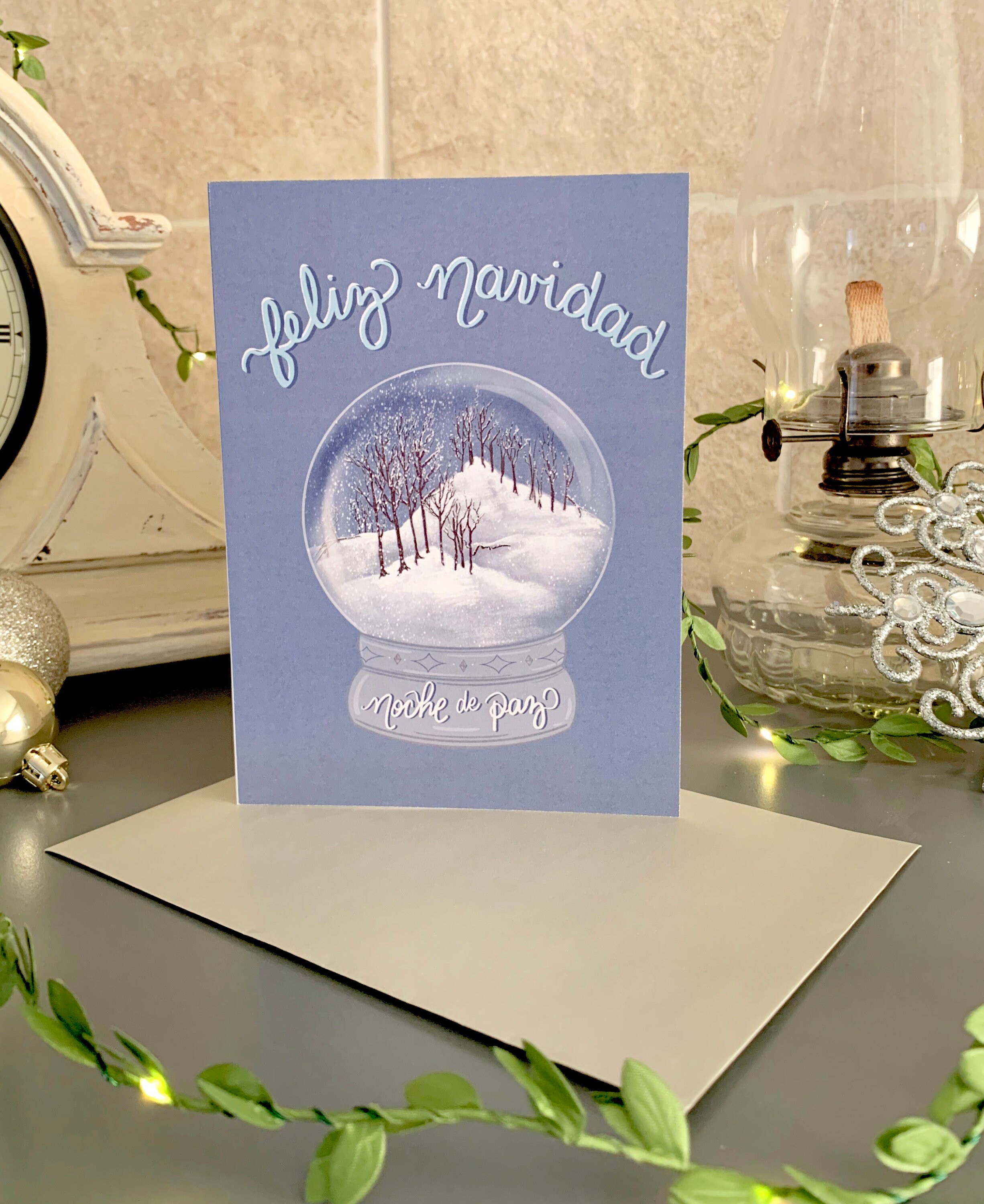 Feliz Navidad Holiday Card, 5x7 Holiday Card, Greeting Card, Christmas ...