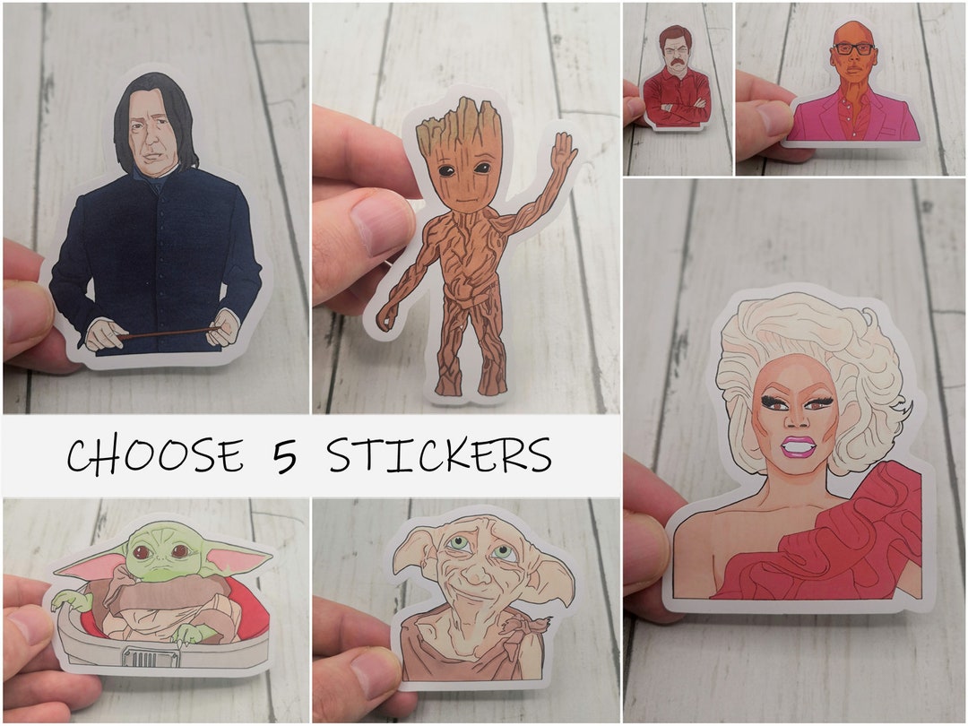 Choose ANY 5 Stickers Pack of 5 Stickers Pick and Mix - Etsy
