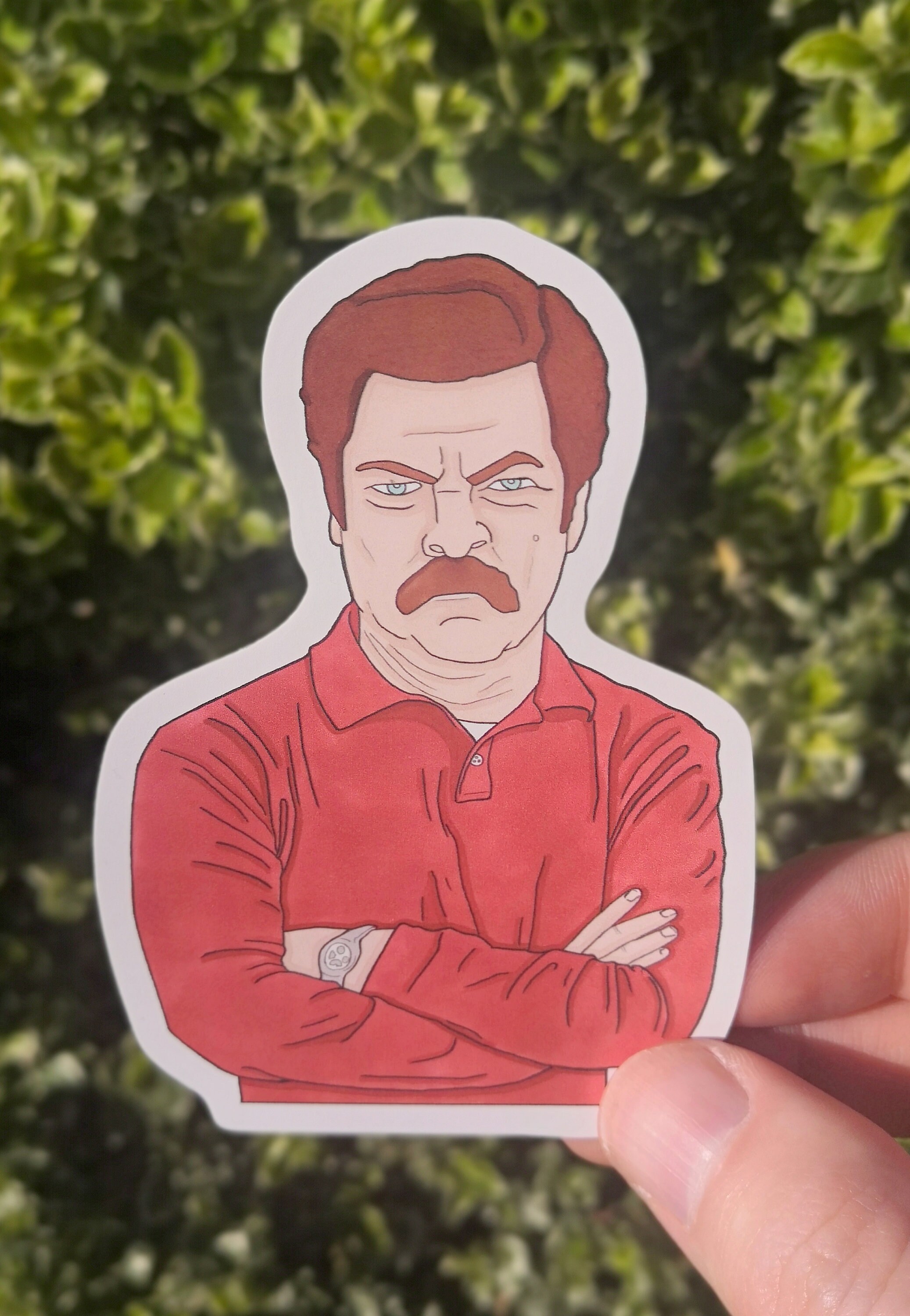 Ron Swanson Waterproof Vinyl Sticker Laptop Decal - Etsy