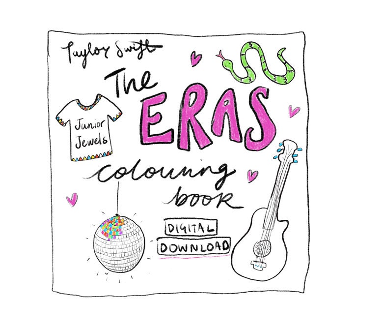 Taylor Swift Eras Tour Printable Colouring Book 11 Sheets Instant ...