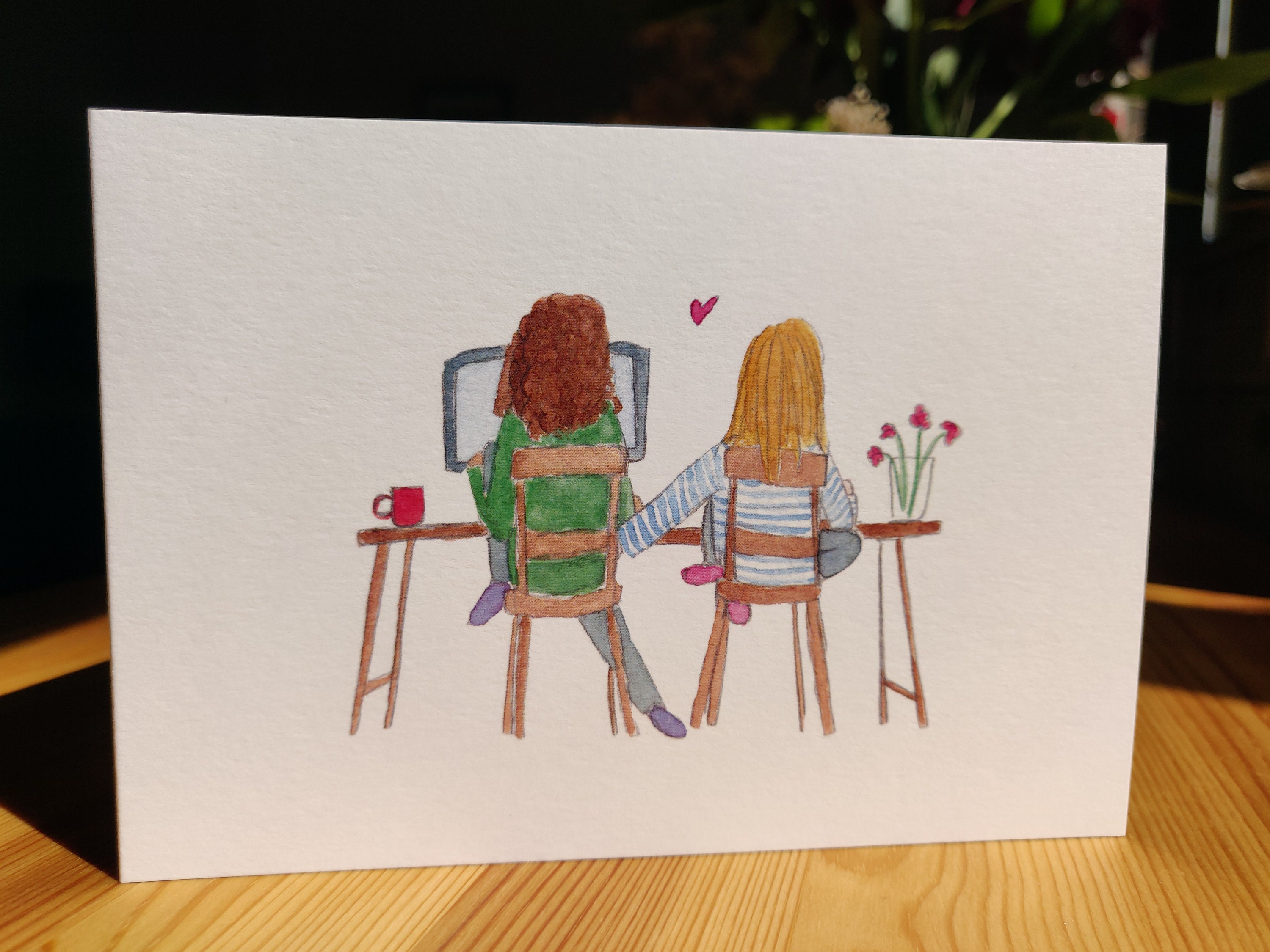 Lesbian Anniversary Card Lesbian Birthday Card Queer Etsy
