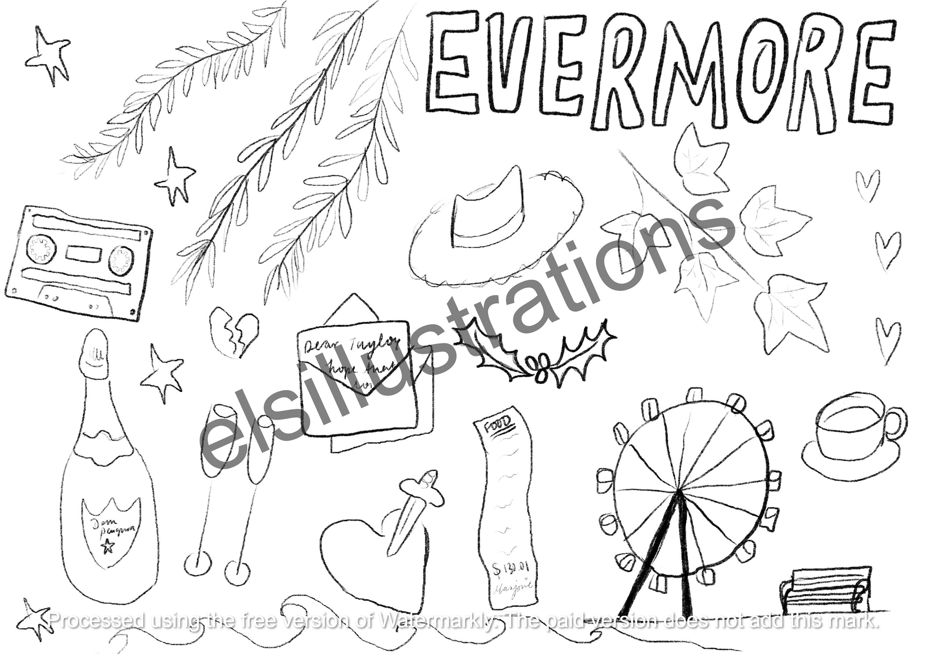 Taylor Swift Eras Tour Printable Colouring Book 11 Sheets Instant ...