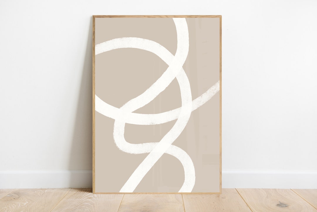 Abstract Poster Beige Lines – Wabi Sabi Wall Art in Skandi, Japandi ...