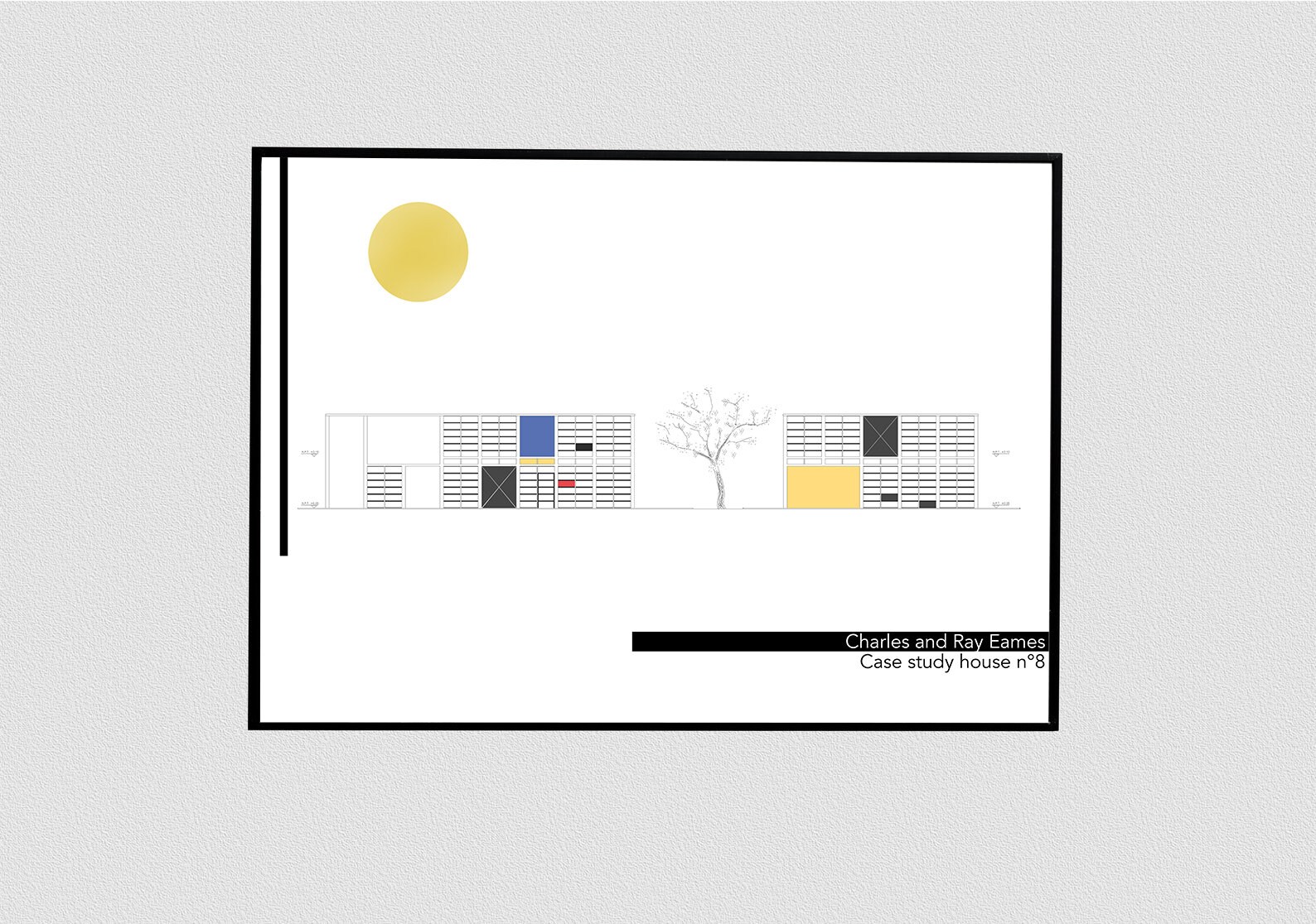 Eames House Elevation Poster | Etsy