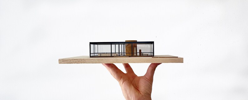 Architecture Model Philip Johnson's Glass House 1/100 - Etsy UK