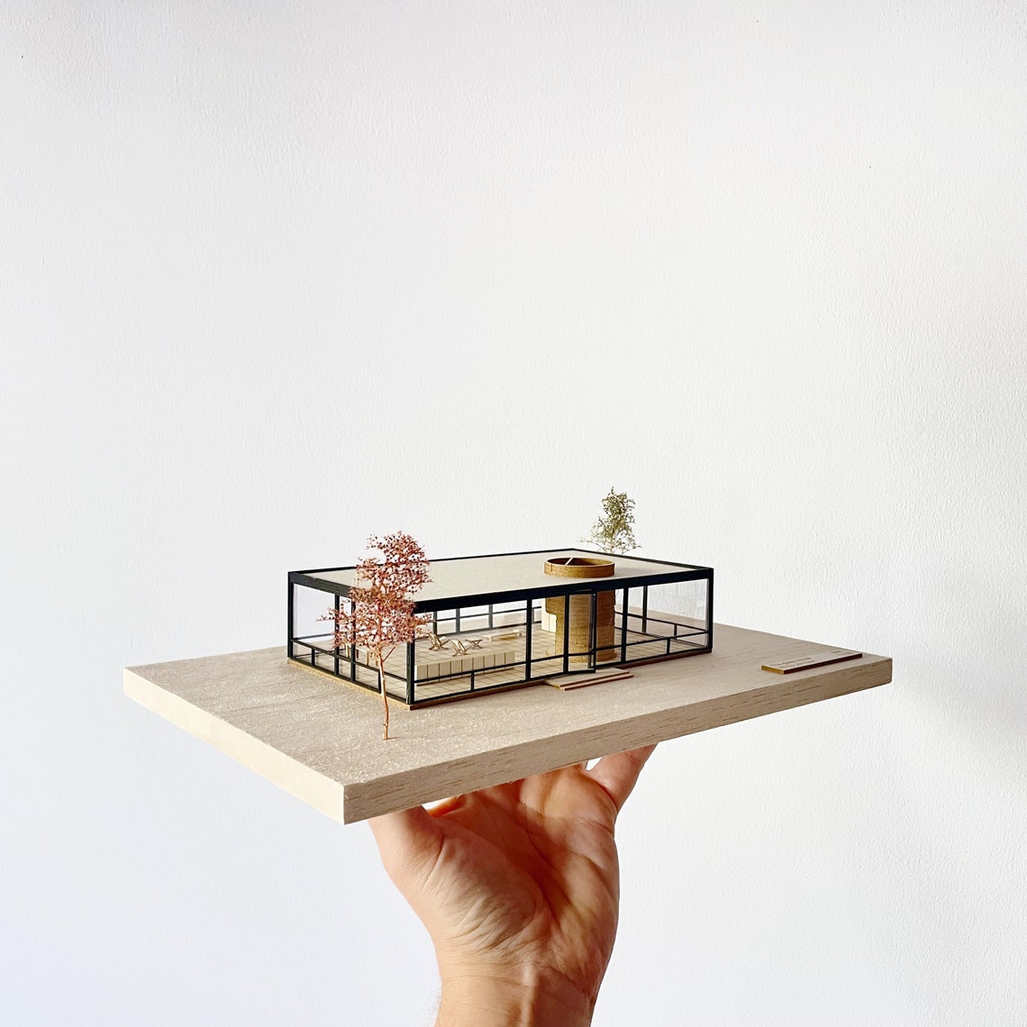 Architecture Model Philip Johnson's Glass House 1/100 - Etsy UK