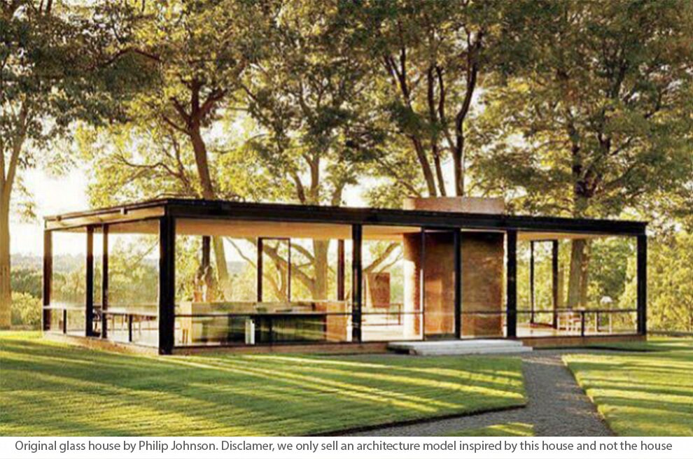 Architecture Model Philip Johnson's Glass House 1/100 - Etsy UK