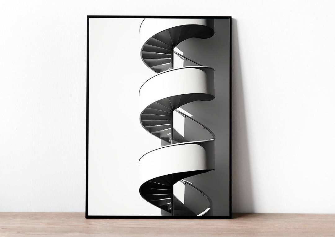 Architecture Minimalistic Stair : Black & White Spiral Staircase ...