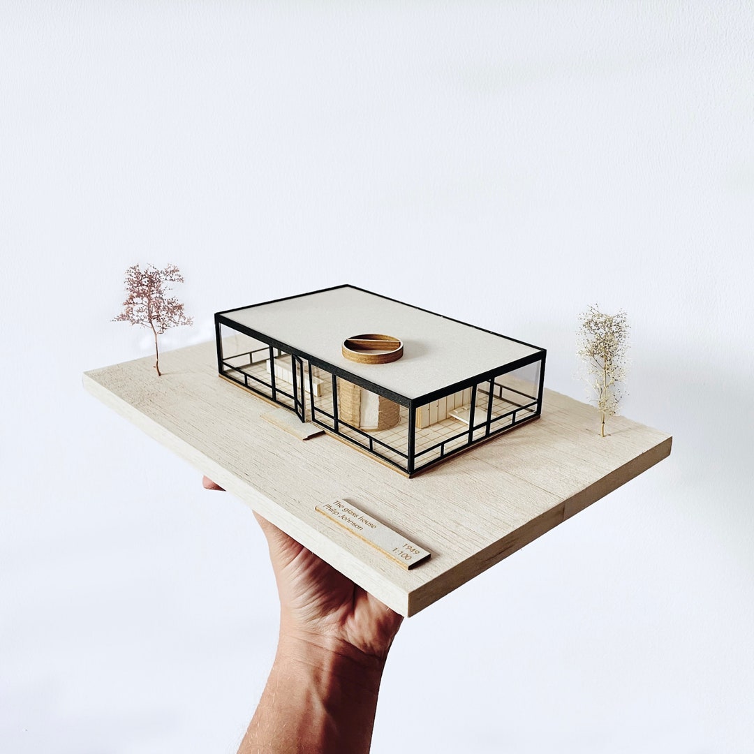 Architecture Model Philip Johnson's Glass House 1/100 - Etsy