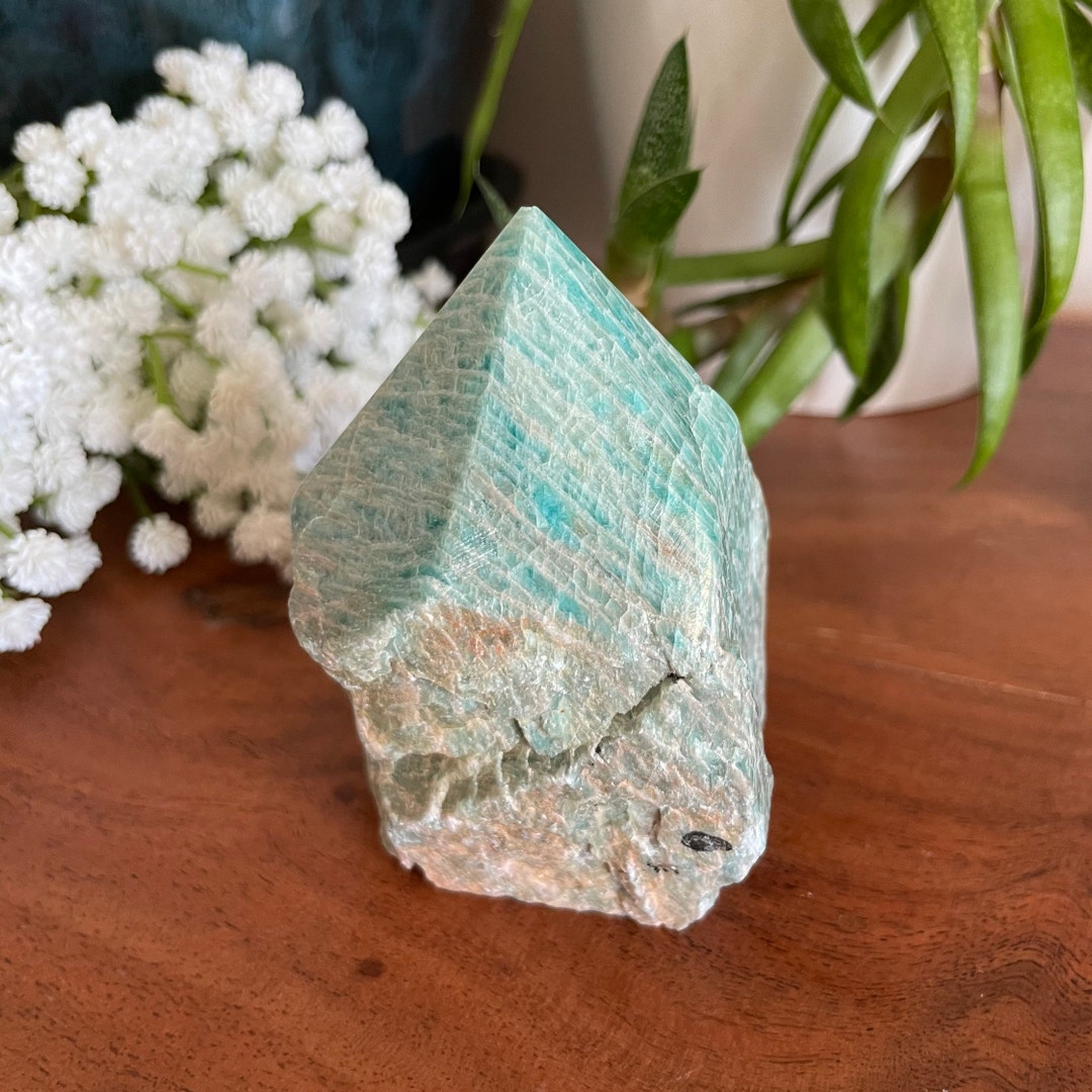 Amazonite Point Amazonite Top Polish Rough Amazonite Raw - Etsy